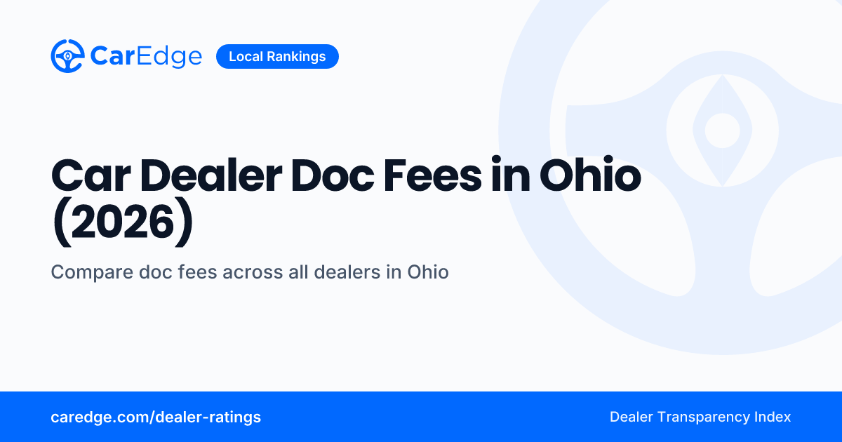 Car Dealer Doc Fees in Ohio (2026) | CarEdge Dealer Transparency Index