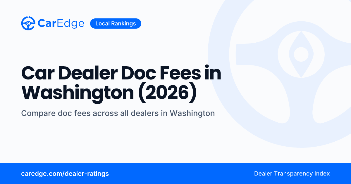 Car Dealer Doc Fees in Washington (2026) | CarEdge Dealer Transparency ...