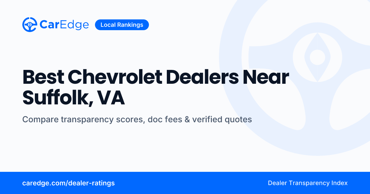 Best Chevrolet Dealers Near Suffolk, VA | CarEdge Dealer Transparency Index