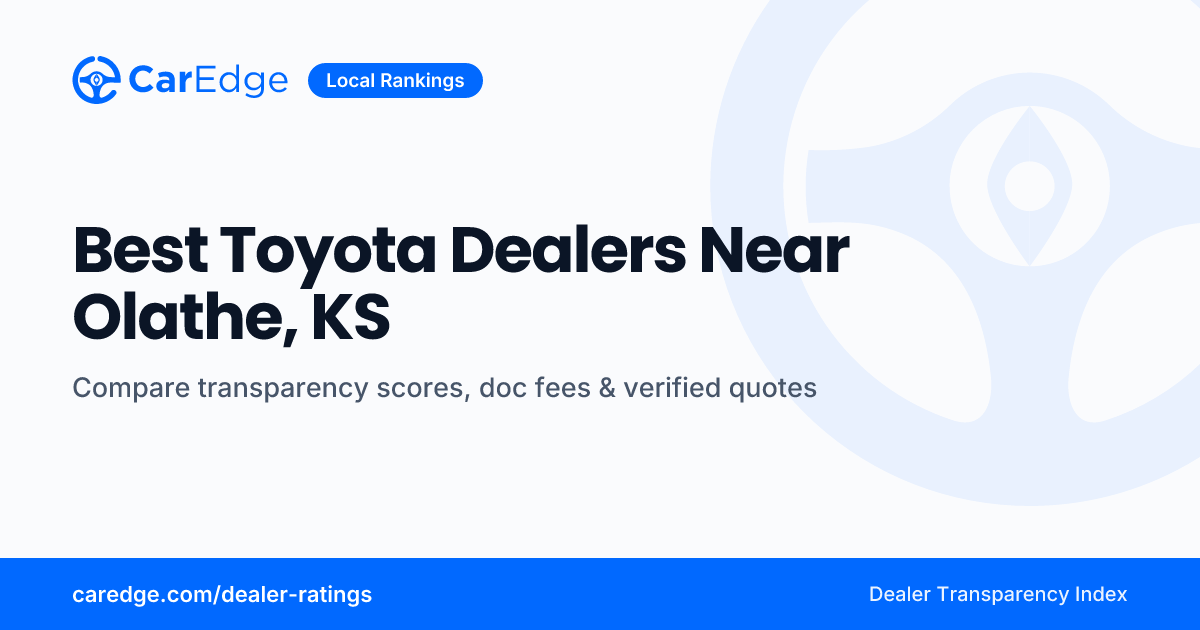 Best Toyota Dealers Near Olathe, KS | CarEdge Dealer Transparency Index