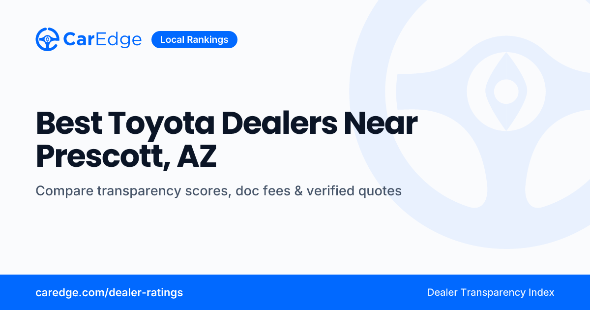 Best Toyota Dealers Near Prescott, AZ | CarEdge Dealer Transparency Index