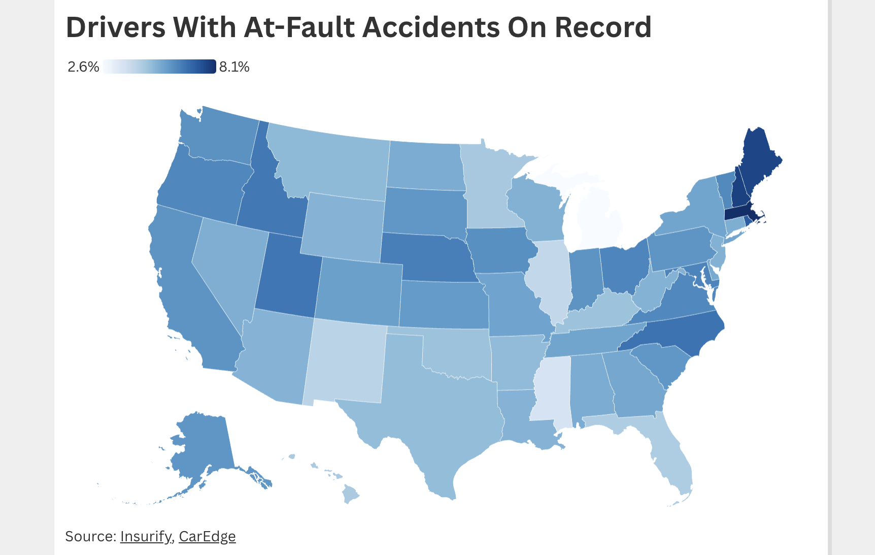 The States with the Highest and Lowest Accident Rates - CarEdge